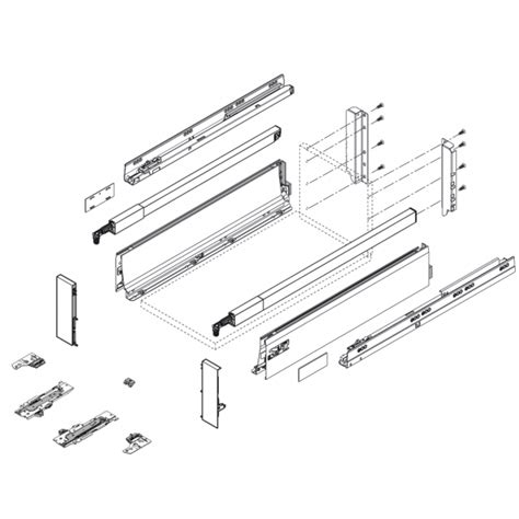 Blum Antaro Drawer Set R Internal 224 450 Soft Close Push To Open