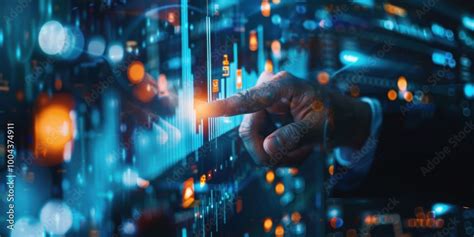 Holographic Technology And Digital Data Analysis In Finance Featuring