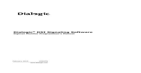 Pdf Dsi Signaling Software Dialogicincmediamanualsss7cd