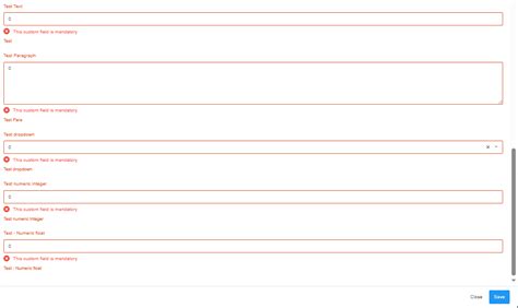 Bug Dropdown Custom Field Set As Mandatory Does Not Support 0