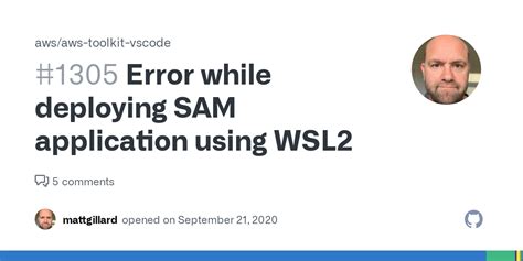 Error While Deploying Sam Application Using Wsl2 · Issue 1305 · Aws