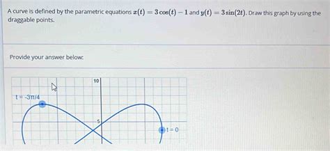 Solved A Curve Is Defined By The Parametric Equations Xt3cos T 1