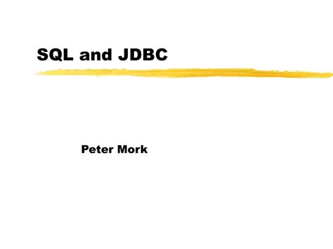 PPT SQL And JDBC PowerPoint Presentation Free Download ID