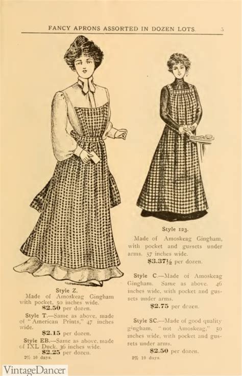 Victorian Edwardian Apron Maid Costume And Patterns
