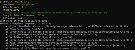 Whats With This Error [noblox Js Server] Scripting Support Developer Forum Roblox
