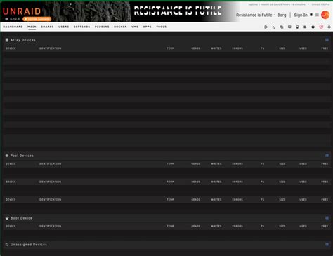 Unraid Gui All Array Drives Missing No Cpu Activities But Server Works Just Fine Runraid