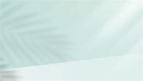 제품 배경에 대한 빈 벽 녹색 민트 벽 방에 야자수 잎 그림자 오버레이가 있는 3d 디스플레이 유기농 제품 프레젠테이션을 위한 빛과 나뭇잎 실루엣이 있는 벡터 럭셔리