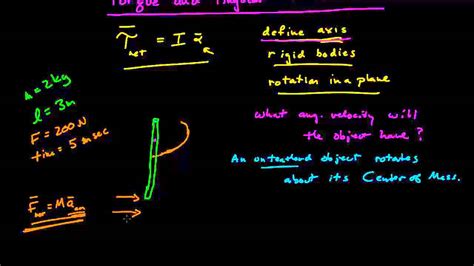 Torque And Angular Acceleration Youtube