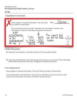 MathByExample Multi Step Subtraction Word Problems By SERP Institute