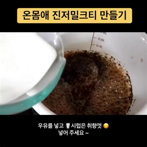 발효 생강차 부드럽게 음미하는 방법 😋 진저밀크티☕️ 많은 관심 속에 펀딩 종료를 이틀 남겨둔 엘자임 발효 생강차 프로젝트