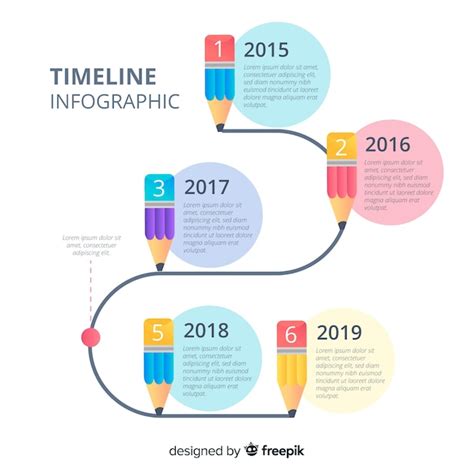 Плоская инфографика дорожной карты Бесплатно векторы
