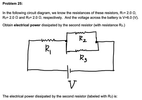 Solved In The Following Circuit Diagram We Know The