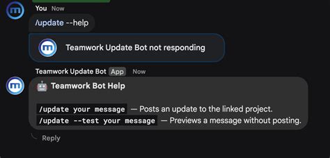 Bot Is Responding But Getting As Teamwork Update Bot Not Responding And Then Responding