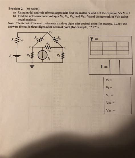 Solved Problem 2 50 Points A Using Nodal Analysis