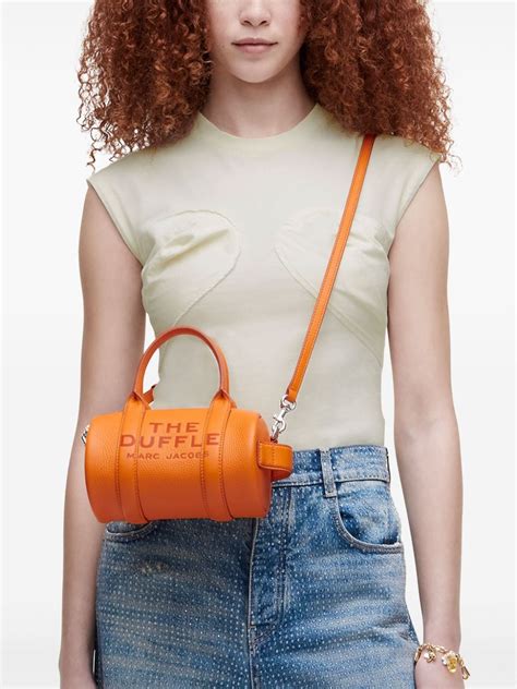 Marc Jacobs The Leather Mini Duffle Bag Orange FARFETCH