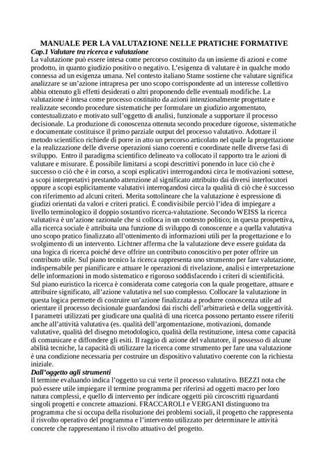 Manuale Per La Valutazione Docsity