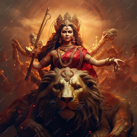 Premium Ai Image Illustration Of Goddess Durga Also Known As Shakti