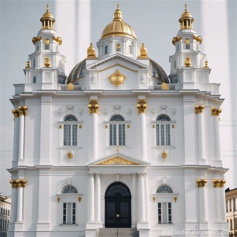 Draw Symmetrical Classicism Building Without Background Prompts