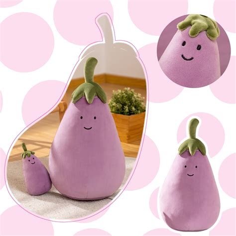 Creative Eggplant Plush Toys And 19 Inch Vegetable And Fruit Plush Dolls