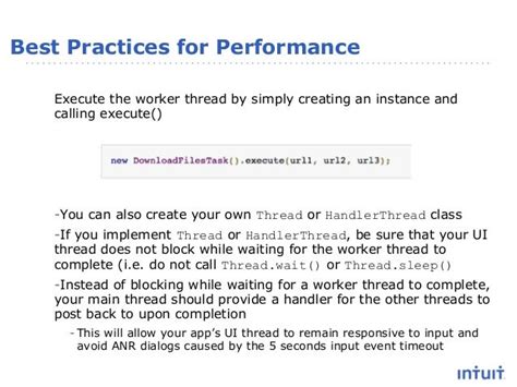 Best Practices For Mobile App Development Android March 15 2013 Ts