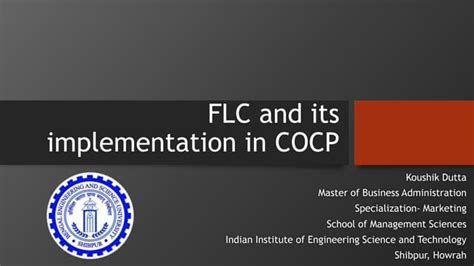 Flc And Its Implementation In Cocp Pptx