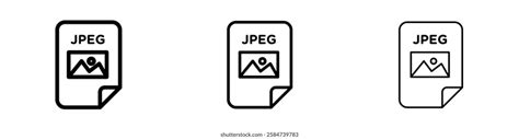 icons three different stroke lines stock vector royalty free