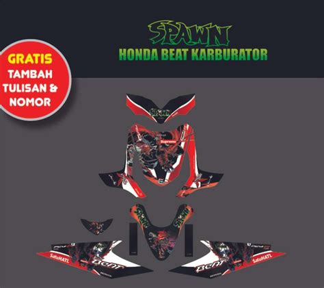 Promo Sticker Kustom Motor Beat Honda Body Decal Spawn Robot Striping