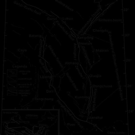 A Simplified Map Of Active Faults In And Surrounding The Sichuan Yunnan