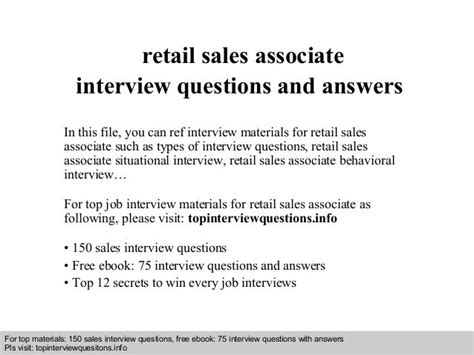 Retail Sales Associate Interview Questions And Answers