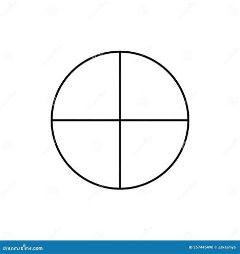 One Third Fraction Circle Vector Stock Vector Illustration Of