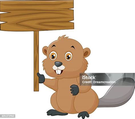 Kartun Berangberang Memegang Tanda Kosong Ilustrasi Stok Unduh Gambar