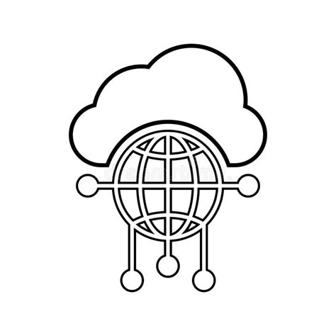 Cloud Connectivity Network Line Icon Outline Vector Stock Vector Illustration Of Sensor