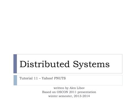 PPT Distributed Systems PowerPoint Presentation Free Download ID