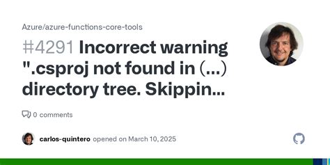 Incorrect Warning Csproj Not Found In Directory Tree Skipping