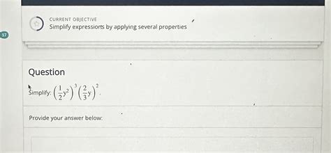 Solved Current Objectivesimplify Expressions By Applying