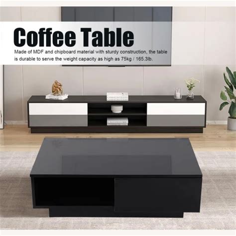 Wayfair White Nagel Solid Coffee Table With Storage Aptdeco