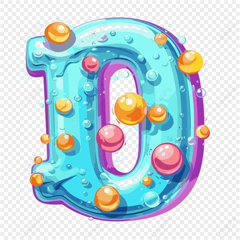 Bubble Letter Clipart Colorful Character With Bubbles Cartoon Vector