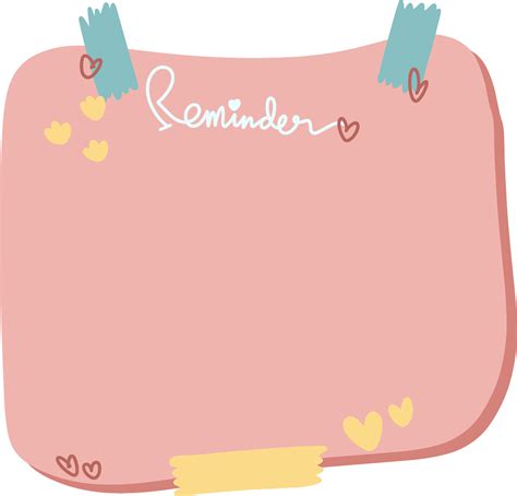 Cute Pink Valentine Reminder Love 36004775 Png