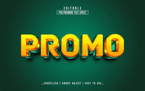 Premium PSD Psd Promo D Editable Text Effect Style