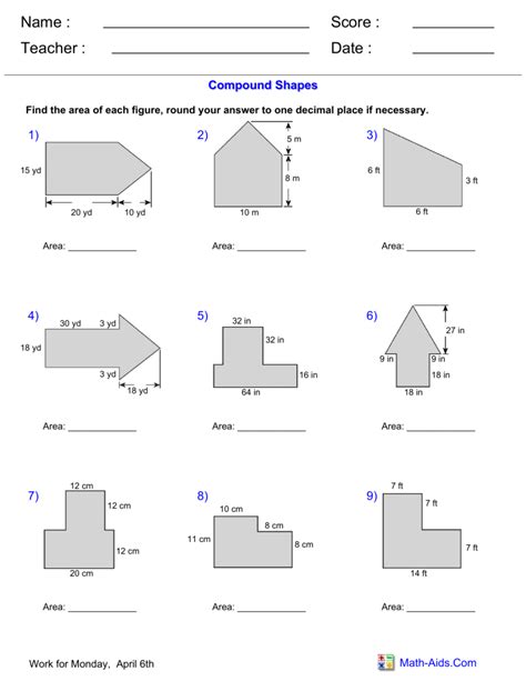 Irregular Figures Area And Perimeter Worksheet Printable Calendars At