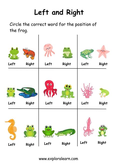 Left And Right Comparison Worksheets For Preschool And Kindergarten 2