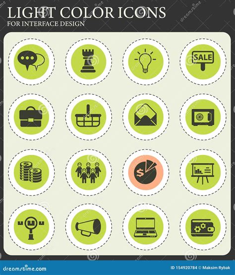 Sistema Del Icono Del M rketing Ilustración del Vector Ilustración de