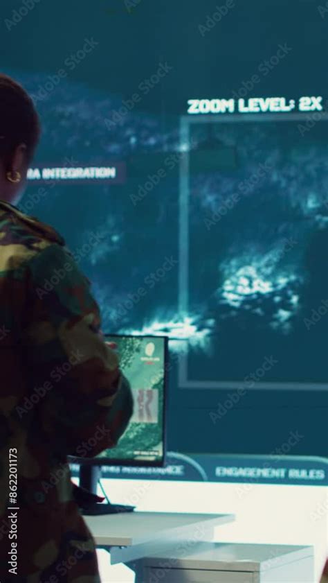 Vertical Video Female Brigadier General Conducing Anti Terrorism Mission In Military Operations