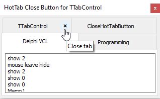 Implement A Close Tab Button For A TTabControl Plus A Round Button