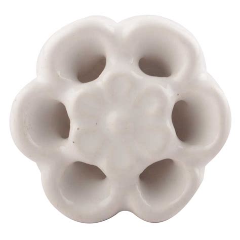 White Ceramic Flower Knobs
