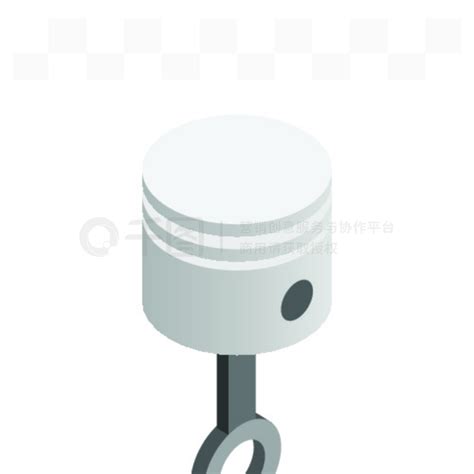 白色免抠元素 白色背景上的活塞等距 3d 图标活塞等距 3d 图标 模板免费下载 eps格式 500像素 编号41827657 千图网