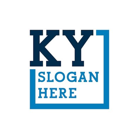 Las Iniciales Mínimas Del Logotipo Las Letras K Y Y Ky La Letra Inicial