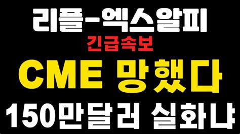 엑스알피 리플코인 긴급속보 Cme 망했다 150만달러 실화냐 월렛커넥트코인 카우프로토콜코인 코인왕국tv불독