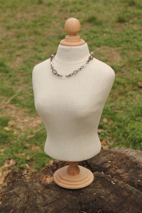Mannequin Torso Black Cotton Maniquin Vintage Style Dress Form Jewelry