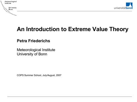 Pdf An Introduction To Extreme Value Theory Dokumentips